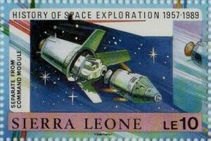 Stamp: Separate from Command Module (Sierra Leone(History of space ...
