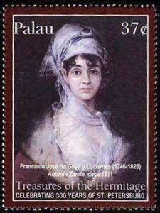 Stamp: "Antonia Zarate" (ca 1811), by Francisco de Goya (Palau ...