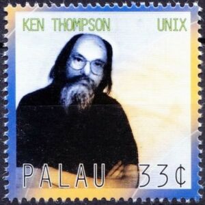 Stamp: Ken Thompson - Unix (Palau(The Information Age) Mi:PW 1502,Yt:PW ...