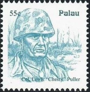 Stamp: Colonel Lewis "Chesty" Puller (Palau(Personalities) Mi:PW 1435I ...