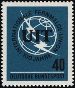 Stamp: Centenary of the International Telecommunication Union (UIT ...