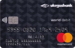 Bank Card: MasterCard World Debit (Ukrgasbank, UkraineCol:UA-MC-0766