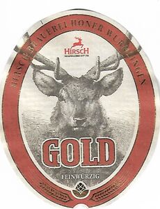 Drink Label: Hirsch Gold (Hirsch-Brauerei Honer GmbH & Co., Germany ...