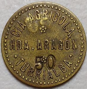Token: Cía. Agrícola Hda. Aragón (Costa Rica(Boletos de Café de Costa ...