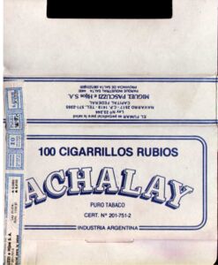 Cigarette Pack: Achalay (Argentina) Col:AR-CT-1133