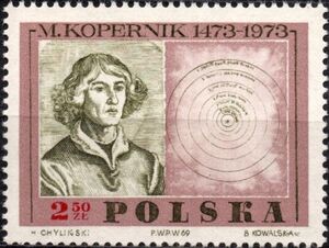 Stamp: Copernicus, painting by Jan Matejko (Poland(Nicolaus Copernicus ...