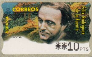 Stamp: Félix Rodríguez de la Fuente (Spain(Thermal Commemorative) Mi:ES AT20,Yt:ES D19 📮