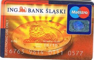 Bank Card: Maestro (ING Bank Śląski SA, PolandCol:PL-MS-0004.03