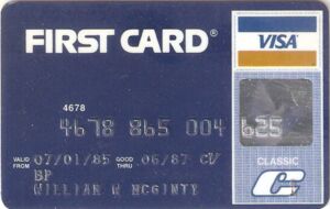 Bank Card: First Card (The First National Bank of Chicago, United ...