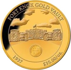 Token: Fort Knox 1937 (United States of America(History of gold) Col:US ...