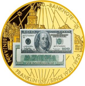 Token: $100 Benjamin Franklin Banknote (United States of America ...