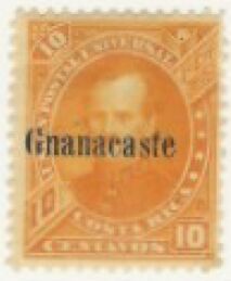 Stamp: Prospero Fernandez (1834-1885) overprint Guanacaste (Costa Rica ...