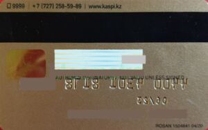 Bank Card: Kaspi GOLD (Kaspi Bank, KazakhstanCol:KZ-VI-0039
