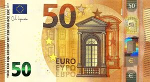 Banknote: 50 Euro (European Union (EU)(2020 ND "Signature Lagarde ...