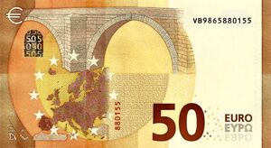 Banknote: 50 Euro (European Union (EU)(2020 ND "Signature Lagarde ...