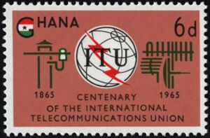 -: ITU Emblem and Symbols (Gana) (Centenário da União Internacional de ...