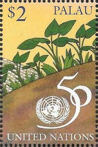 Stamp: 50th Anniversary of Food and Agriculture Organisation (FAO ...