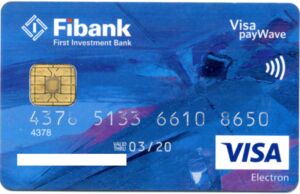 Bank Card: FiBank Visa Electron PayWave Blue - 04/16/007 (First ...