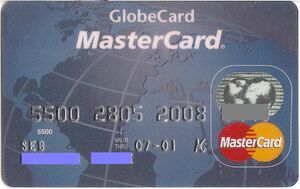 Bank Card: Globe Card MasterCard (Mastercard, DenmarkCol:DK-MC-0014