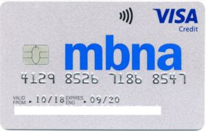 Bank Card: MBNA VISA Credit (MBNA Europe Bank, United Kingdom of Great ...