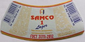 Drink Label: Samco 1 Lager (Samco brewery, RussiaCol:RU-BEER-007327