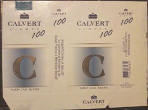 Paquete de Cigarrillos: Calvert Lights (Uruguay) Col:UY-CT-0044