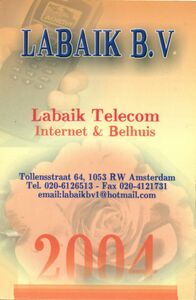 Calendario de Bolsillo: Labaik B.V. (Países Bajos(Advertising) Col:NL ...