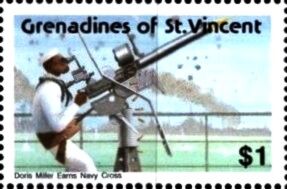 Stamp: Doris Miller earns Navy Cross (Grenadines of St. Vincent(50th ...