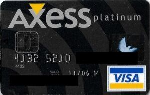 Bank Card: Axess-Platinum (Akbank T.A.Ş., Türkiye (Turkey)Col:TR-VI-0157.04