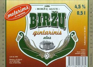 Drink Label: Birzu gintarinis (Birzai - UAB “Biržų alus”, LithuaniaCol ...