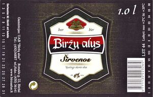 Drink Label: Birzu Sirvenos alus (Birzai - UAB “Biržų alus ...