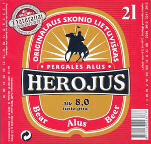 Drink Label: Herojus (Birzai - UAB “Biržų alus”, LithuaniaCol:LT-BEER ...
