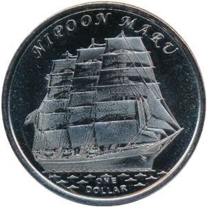 Coin: 1 Dollar (Nippon Maru) (Fantasy Issues(Gilbert Islands)