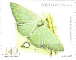 Stamp: Moth (Xenochlorodes nubigena) (Madeira Islands(Madeira Insects ...