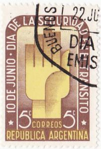 Stamp: Day of Road Safety - Manual Stop Sign (ArgentinaMi:AR 551,Sn:AR ...