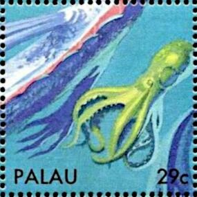 Stamp: Octopus (Palau(Prehistoric Animals and Legendary Sea Life) Mi:PW ...