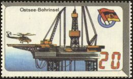 Stamp: Baltic Sea Oil Rig (Germany, Democratic Republic: Cinderella ...