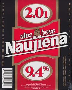 Drink Label: Naujiena alus (UAB Ponoras, LithuaniaCol:LT-BEER-001035