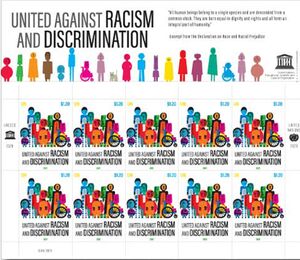 Stamp: United Against Racism and Discrimination (UNO New YorkMi:NT-NY ...