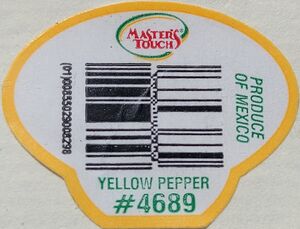 Fruit Sticker: Master's Touch Yellow Pepper #4689 (MexicoCol:MX-VG-00121