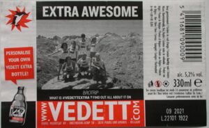 Drink Label: Vedett Extra Awesome (Duvel Moortgat, BelgiumCol:BE-BEER ...