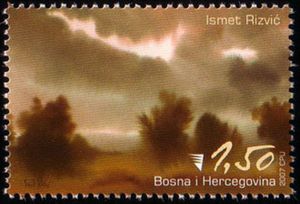 Stamp: Painting by Ismet Rizvic (Bosnia and Herzegovina(Art 2007) Mi:BA ...