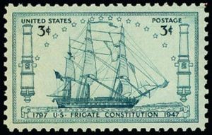Stamp: 150th Anniversary of Launching of USS "Constitution" (United ...