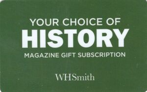 Gift Card: Your choice of History (WHSmith, United Kingdom of Great ...