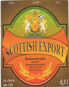 Drink Label: Scottish export (Prvý domácí mikropivovar Zvolen ...