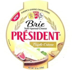 Food Label: President Brie Triple Crème (Lactalis American Group, Inc ...