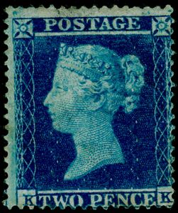 Stamp: Two Penny Blue (Queen Victoria) (United Kingdom of Great Britain ...
