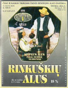 Drink Label: Rinkuskiu alus (Brewery Rinkuskiai, LithuaniaCol:LT-BEER ...