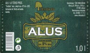 Drink Label: Teviskes alus (Brewery Rinkuskiai, LithuaniaCol:LT-BEER-000680