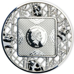 Coin: 5 Dollars (Filigree Panda) (Solomon Islands(Numismatic Product)